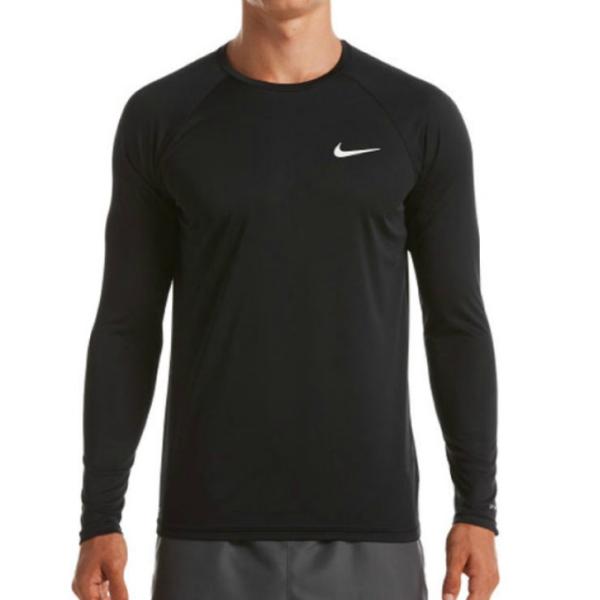 定番長袖ハイドロガード。速乾性に優れたDri-FIT素材で快適な着心地。UPF40+で日焼け対策にもおすすめ。■カラー：N001 ( ブラック )■サイズ：M ( チェスト90-98cm )L ( チェスト98-106cm )XL ( チェ...