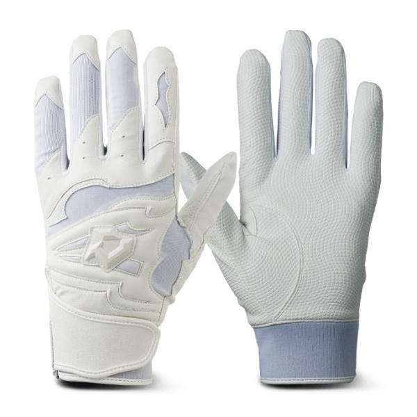 デザイン性、グリップ力、フィット感を追求したハイパフォーマンスモデル。■カラー：ホワイト■サイズ：S、M、L■素材：合成皮革、ポリエステル■原産国：インドネシア■特徴：シングルベルト・ウォッシャブル検索ワード：左打者用 右打者用 バッティン...