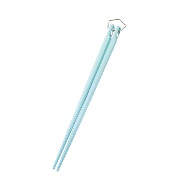 色分けで使えるカラフルな箸シリーズ■カラー：パステルブルー■サイズ：全長/約23.4cm※製品によって仕上りサイズに多少の誤差がありますのでご了承下さい。■重量：約21g ( リングを除く )■素材：本体/PBT樹脂 ( ガラス繊維入り )...