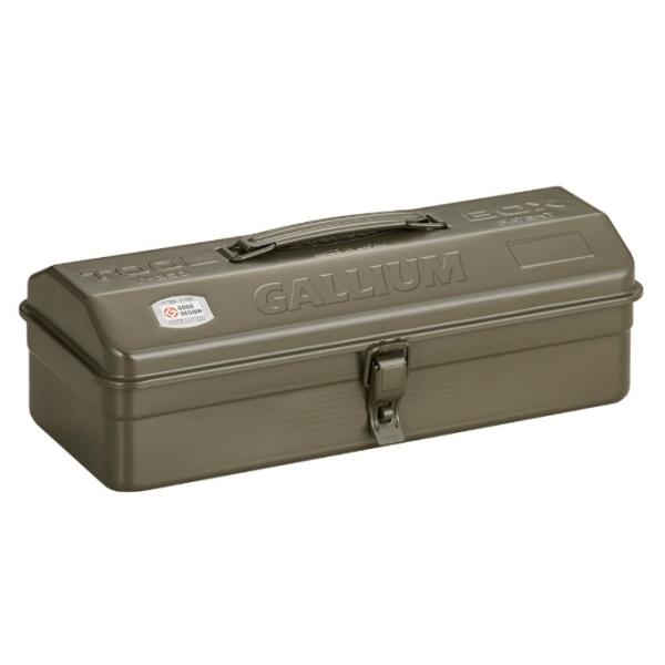 GALLIUMのオリジナル ツールボックス。 スチール製のため丈夫で長持ち。お好きな物を入れられて使い方自由。■カラー：ミリタリーグリーン■サイズ：H12、W37、D16■重量：1.3kg■素材：鉄■原産国：日本■付属品：ステッカー■特徴：...