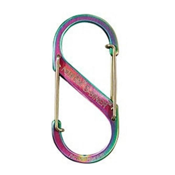 NITE IZE ナイトアイズ ステンレスSバイナー No1 No2は、D型カラビナでは複数の鍵やツールを取り付けると取り外しなどに時間がかかってしまうところを、デザインをS字型にすることで、鍵をつけたフックとベルトに取り付けるフックとが別...