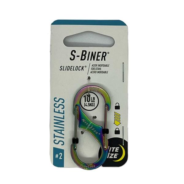 ■カラー：スペクトラム■サイズ：#2（約縦50mm×横22mm×奥行8mm）■耐荷重：4.5kg■素材：ステンレスチール検索ワード：キーホルダー