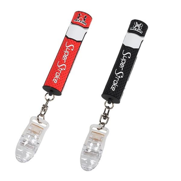 super Strokeオリジナルパターカバーホルダー■カラー：ブラック、レッド■サイズ：本体/90mm×Φ20mm、チェーン/75mm ( フック含む )■材質：本体 / PVCキーホルダー / 鉄■生産国：中国製検索ワード：ボールバッグ...