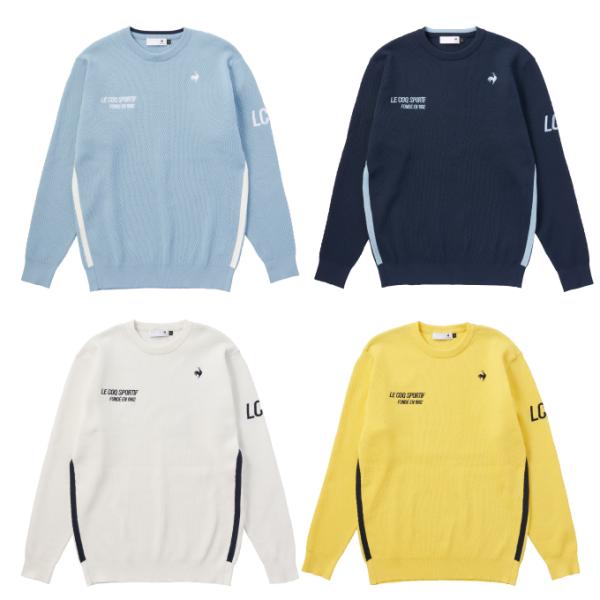 肌ざわりの良いポリエステル素材を使用したセーター。一見、スポーティなデザインですが、肩口、袖にさりげなく刺繍を加え、細部にこだわりを見せました。■カラー：WH00 ( ホワイト )、NV00 ( ネイビー )、BL00 ( ブルー )、YL...