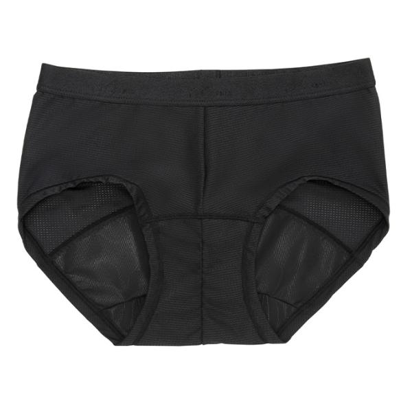 ■カラー：BL■サイズ：S ( ヒップ/82cm〜90cm ) M ( ヒップ/87cm〜95cm ) L ( ヒップ/92cm〜100cm ) ■特徴：・羽つきナプキン対応・マチ中心接ぎ:ギャザー入り・マチすそ:防水布つき・裏マチ:メッシ...