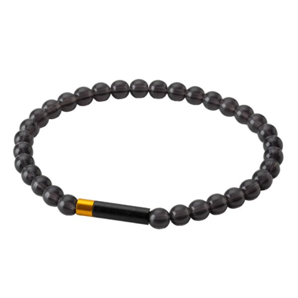 天然石のような高級感があるブレスレット■カラー：BK/GD■サイズ：18cm検索ワード：健康グッズ ブレスレット 疲労回復