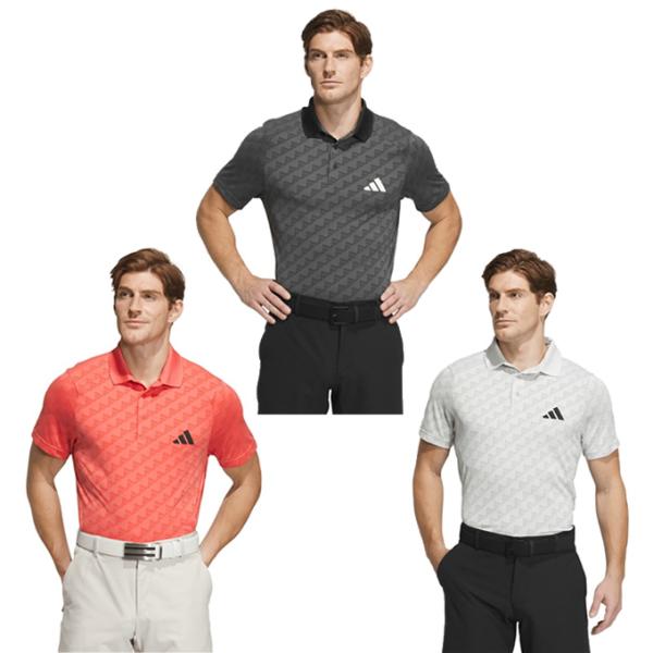 プレイヤーの衣服内環境をクールかつドライにキープするHEAT.RDY素材を使用したポロシャツ。BOS柄はジャガードで表現されているのでさりげない総柄アイテムです。■カラー：PRスカーレット( IN2795/プリラブドスカーレット )ホワイト...