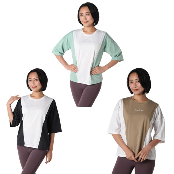 ■カラー：WH/BK、WH/LMNT、LBR/WH■サイズ：S、M、L、O■素材：ポリエステル90%、ポリウレタン10%■原産国：中国■着用サイズ：M ( 身長/160cm、スリーサイズ/B83・W59・H87 ) 検索ワード：スポーツウェ...