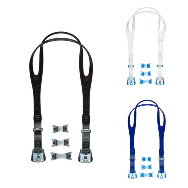 ■カラー：BK、CL、CB■素材：ストラップ/シリコーンバックル/ポリカーボネートストラップアジャスター/ポリカーボネート鼻ベルト/エラストマー ( S、M、L )■特長：・シリコーンストラップ・選べる鼻ベルト・カチッとレンズに差し込むだけ...