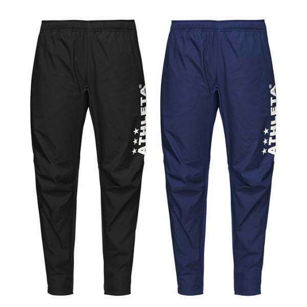 防風性に優れた裏地付きストレッチウインドパンツ02415J裏地付きストレッチウインドジャケット【Jr】とセットアップで着用可能■カラー：70(BLK)、90(NVY)■サイズ：140cm ( ウエスト/56cm、ヒップ/96cm、股上/25...