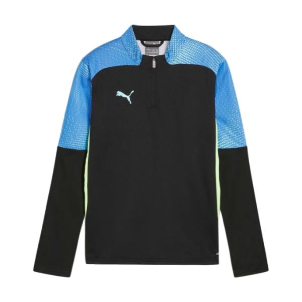 INDIVIDUALコレクションよりキッズクォータージップトップスが登場。■カラー：02 ( BK/GR ) ( PUMA Black-Fizzy Apple )■サイズ：130 ( すそ周り/78cm、ゆき/64cm、後ろ丈/50cm、胸...