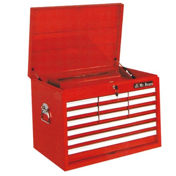 ■サイズ：本体/幅660×奥行455×高さ483mm9段引出し/幅169×奥行410×高さ48.5mm2段引出し/幅576×奥行410×高さ48.5mm1段引出し/幅576×奥行410×高さ75mm■質量：55.2kg■スチール厚み：・トッ...