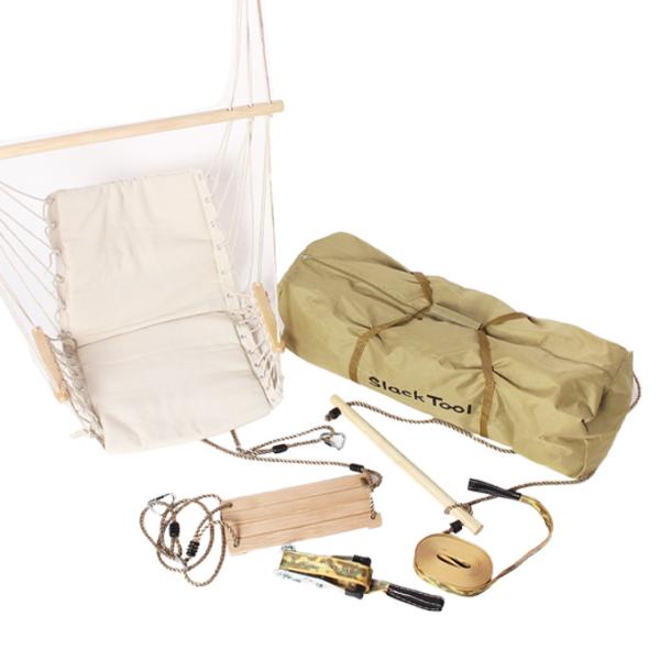 キャンパーに人気!ツリースイングを楽しもう!「ツリースイング」とは、アメリカで人気を集めた、自然のなかの好きな場所にブランコがセッティングできる外遊びグッズです。 高い位置にセッティングすると、ブランコ・うんてい・秘密基地 のような楽しいア...