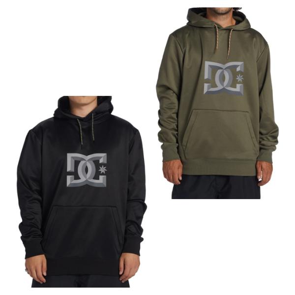 3Dロゴとフードコードアジャスターが目を引くDC定番フーディーはDWR加工付きで、ライディング中もドライな状態をキープ。スノーシーンにもタウンにも活躍する1着は、大きなカンガルーポケットがアクセントです。■カラー：CZC0、KVJ0■サイズ...