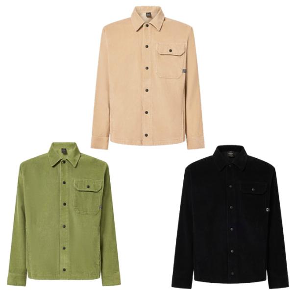 このコーデュロイシャツは、ドロップショルダーデザインを備え、スナップボタンのフロントとカフスのクロージャーが特徴です。フロントにはスナップとフラップで閉じるポケットが配置され、サイドポケットも備えています。オークリーロゴフラッグラベルがシャ...