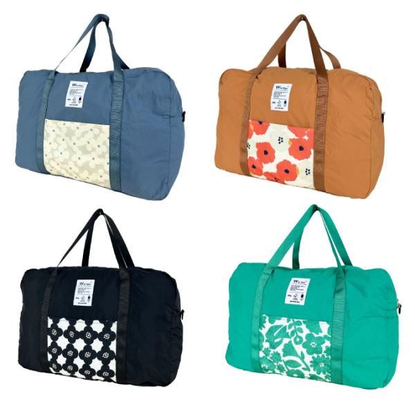 収納ポーチ付きで様々な場面で使用可能なボストンバッグ。ショルダーベルト付属で便利な2WAY仕様。キャリーケースに取り付けて使用可能。旅行バッグでも！お買い物バッグでも！使い方多種多様◎■カラー：GR/花と鳥 ( グリーン )、BK/カメリア...