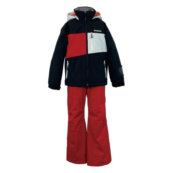 ジャケット袖丈・パンツ丈調整機能有、２WAYストレッチ生地使用のジュニアスーツ■カラー：BLACK/RED■サイズ：ジャケット130 ( 身幅/48cm、着丈/56cm、肩幅/38cm、袖丈/49cm )140 ( 身幅/50cm、着丈/6...