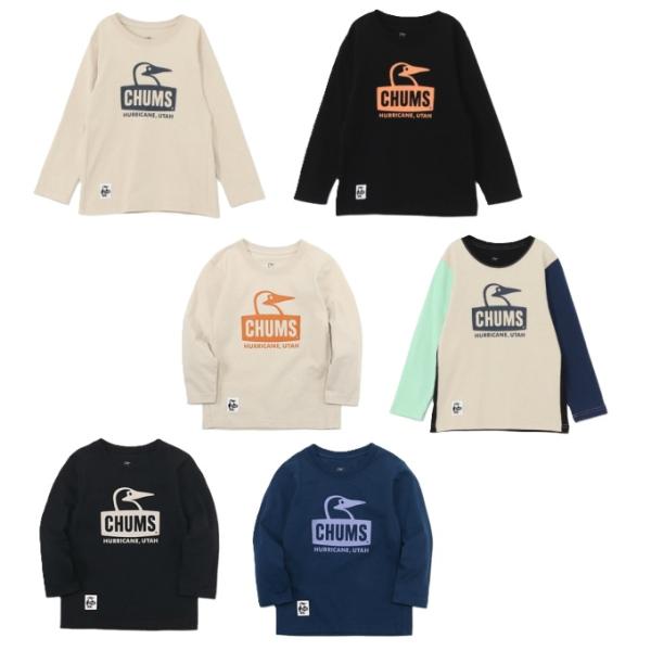 一枚でコーディネートの主役になる、CHUMS定番のロングスリーブTシャツ■カラー：BK*Greige(Black x Greige)Greige*OR(Greige x Orange)Navy x SaxBK*Orange(Black x ...