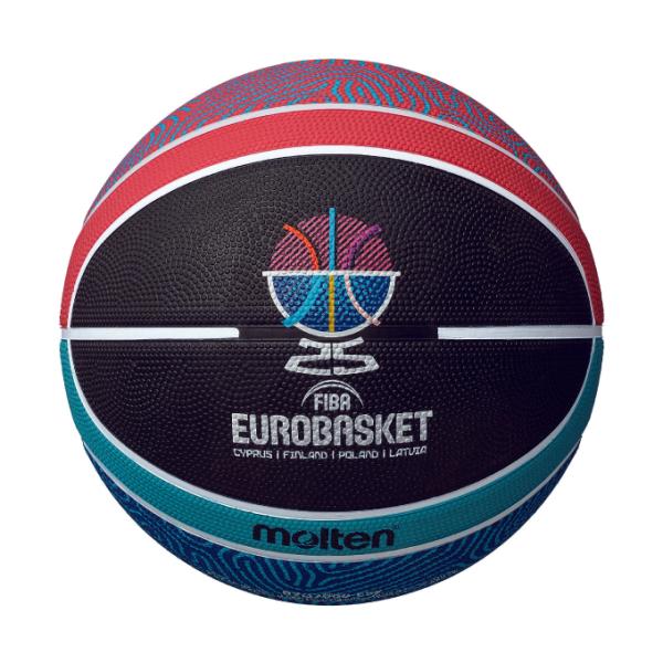 FIBA EuroBasket 2025 限定デザインの公式試合球レプリカ■サイズ：5号球■対象：小学生■サイズ：直径約22.0cm■重量：約485g■素材：ゴム検索ワード：屋内 バスケットボール