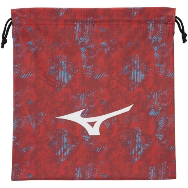 グラブ、スパイク、手袋などを収納できる柄入りマルチ袋。■カラー：62レッド■サイズ：縦38cm×横35cm■組成：ポリエステル100%検索ワード：バック かばん 鞄 ジムサック フィットネスバッグ ランドリーバッグ シューズバッグ　巾着 旅...