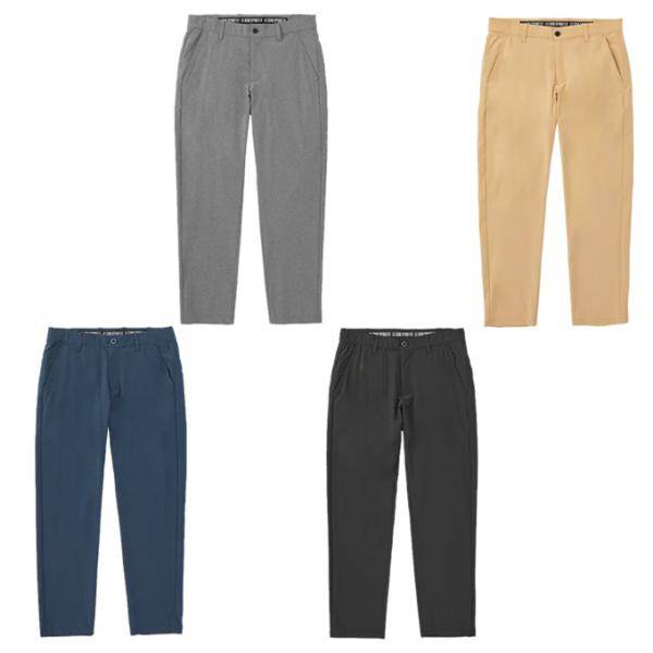 メランジ調の色合い上品なストレッチパンツ。■カラー：BG00、BK00、GY00、NV00■サイズ：76、79、82、85、88、92、96■素材：ポリエステル90% ポリウレタン10%■原産国：中国■レングス：9分丈■シルエット：テーパー...