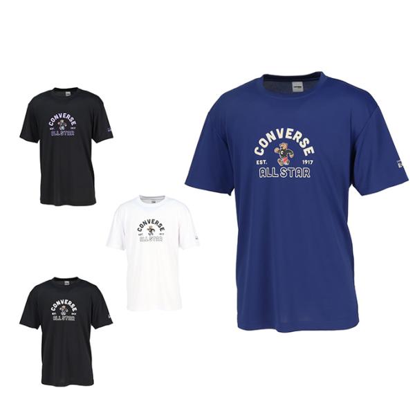 コンバースベアのグラフィックTシャツ。柔らかな肌触りに吸汗速乾を兼ね揃えたスポーツ向けアイテムです。■カラー：1911BKWH(ブラック×ホワイト)1972BKLV(ブラック×ラベンダー)2800CNV(C.ネイビー)1100WH(ホワイト...