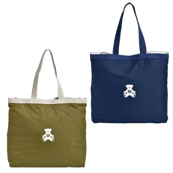 軽量でソフトな素材感のONE BEARシリーズの定番トートバッグ。肩に掛けたままでも中の荷物を出し入れしやすいサイドのポケットや、ラケットを収納出来るポケットが備えられています。■カラー：NAVY、OLIVEGREEN■サイズ：14x40x...