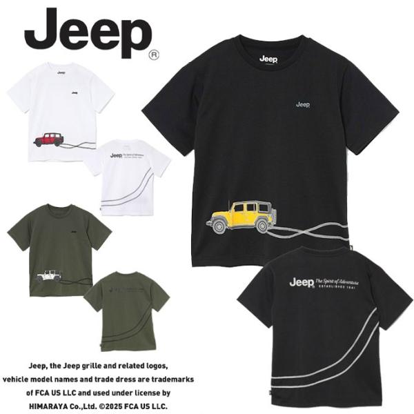 Jeepが走り抜けるかわいいデザイン。素材にはTECHDRY天竺を採用し、コットンライクな風合いを残しつつ吸汗速乾を実現。更に、アウトドアまで活躍するよう、UVカット機能も搭載。■カラー：BLACK、KHAKI、WHITE■サイズ：130c...