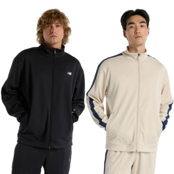 吸汗速乾性に優れたNB Dryのダブルニットを使用したトラックジャケットです。少し大きめに着られるようリラックスシルエットで仕上げました。左胸のNBロゴ刺繍と左袖のNBリニアロゴ、サイドラインテープがデザインポイントです。■カラー：BK、T...