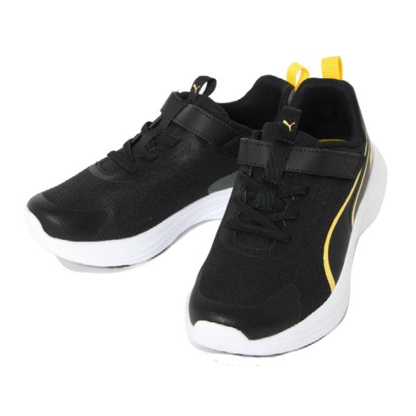 ■カラー：BLACK/YE■サイズ：18.0cm、18.5cm、19.0cm、19.5cm、20.0cm、20.5cm、21.0cm、21.5cm、22.0cm■素材：アッパー/合成繊維+合成樹脂ポリウレタン+合成皮革ミッドソール/合成樹脂...