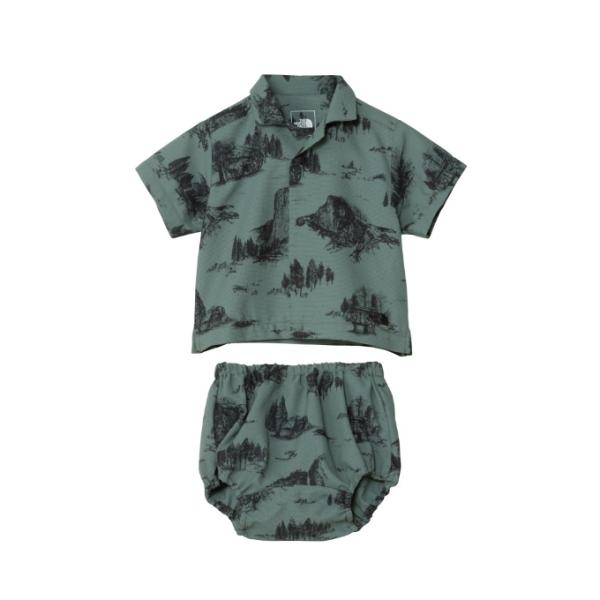 ■カラー：YN ( ヨセミテトワレニュートープ )■サイズ：トップス80 ( 着丈/31cm、身幅/32cm、肩幅/25cm、袖丈/10cm、裾幅/32cm )90 ( 着丈/34cm、身幅/33cm、肩幅/27cm、袖丈/13cm、裾幅/...