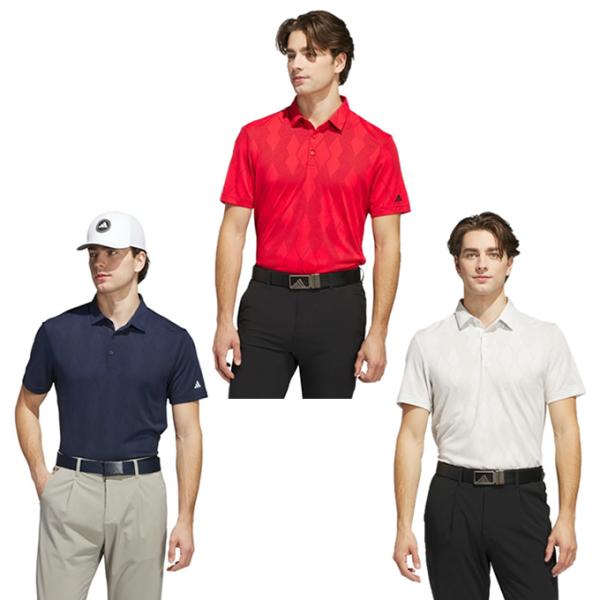 シーズナルジャガード柄のアーガイル調ひし形柄素材のメッシュシャツ。■カラー：ホワイト(JF4903)ピュア ruby(JF4902)カレッジネイビー(JF9010)■サイズ(cm)：J/S(身長/162-168 / 胸囲/85-91)J/M...