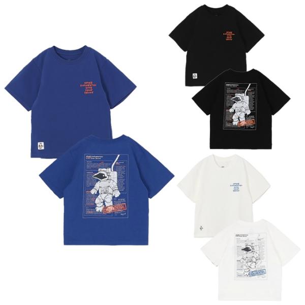 宇宙服の説明図がモチーフのバックプリントTシャツ■カラー：Black、Blue、White■サイズ(cm)：90−100（S ( 着丈/39、身幅/33、肩幅/37、袖丈/15 )100-115（M ( 着丈/43、身幅/35、肩幅/39、...