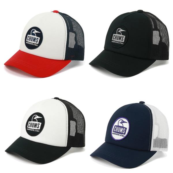 CHUMSの定番、クラシカルなワッペンが映えるメッシュキャップ■カラー：Black、Black/WH(Black/White)、Navy、Tricolor■サイズ：F/頭周り Free size(54〜56cm)■素材：Body・Brim/...