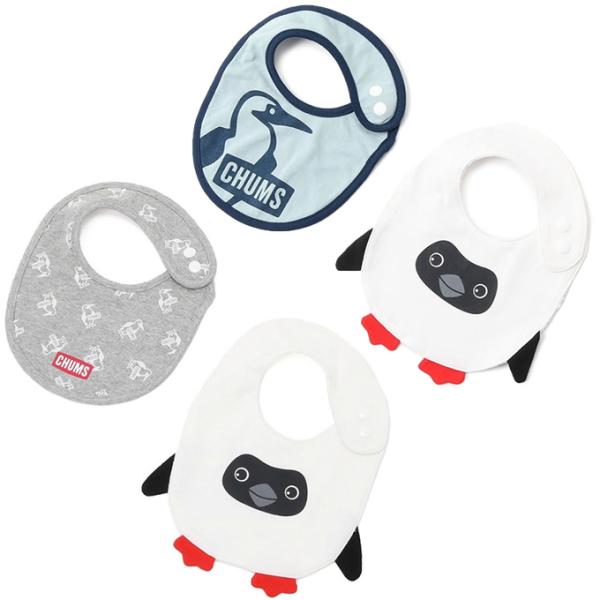 出産祝いの贈り物にもおすすめ、CHUMSらしいあそびゴコロ溢れるデザインのスタイ(ビブ)2枚セット■カラー：Booby Logo、CHUMS■サイズ：F■素材：Cotton 100%■原産国：中国■仕様：・スタイ(ビブ)2枚セット・やさしい...