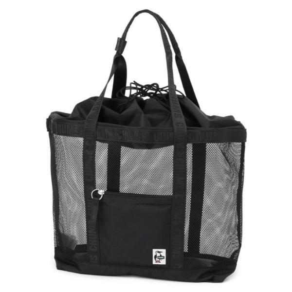 中身が見えて整頓らくらく、水辺のアクティビティやアウトドアで活躍するメッシュ素材のトートバッグ■カラー：BLACK■サイズ：H 36 X W 40 X D 18cm※製品によって仕上りサイズに多少の誤差がありますのでご了承下さいませ。■素材...