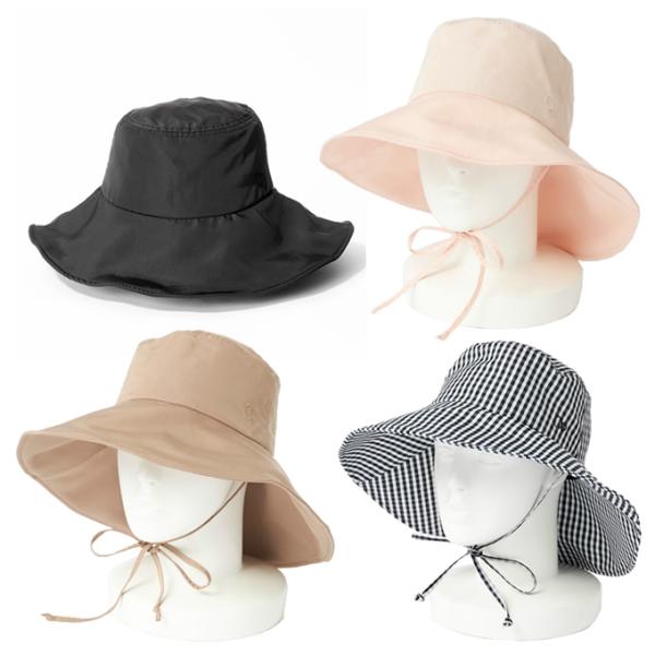ツバ広の撥水UVハット！これからの季節大活躍間違いなし。紐付きなのでリボン結びにすると風から飛ばされることもなく安心でおしゃれに！水着スタイルにもカジュアルスタイルにも合わせやすく、小顔効果も！さりげないOP刺繍がおとなっぽく、小さく折り畳...