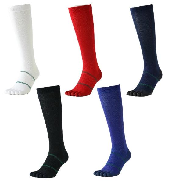 野球専用ソックスから待望の新商品「BASEBALL 五本指」シリーズが登場!従来のスタイルに対応するロング丈■カラー：09(サラシ)、12(クロ)、42(アカ)、82(ブルー)、84(コン)■サイズ：25.0〜27.0cm■素材：ポリエステ...