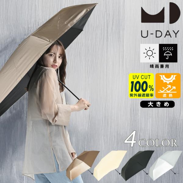 遮光フィルムを使用し、強い日差しをしっかり遮光・遮熱。直径116cmの大きめサイズで強い雨の日も安心の晴雨兼用傘。経年劣化しづらい構造で長く使える。■カラー：ブラック、ブラウン、アイボリー、シルバー■サイズ：親骨/65cm全長/65cm差し...