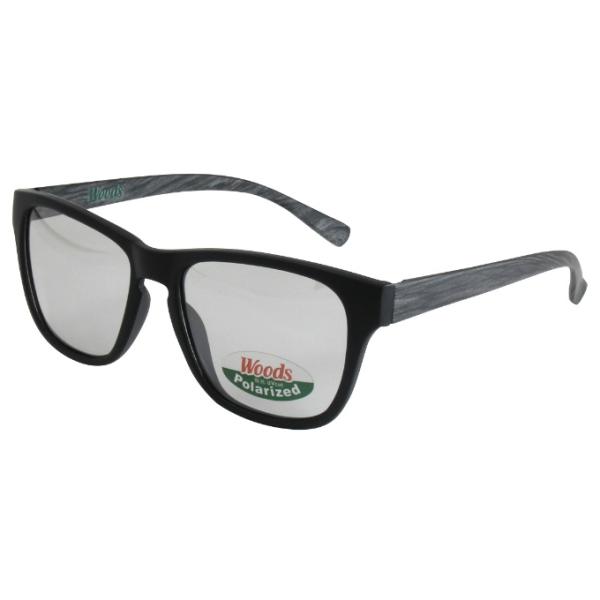 明るいカラーの、偏光機能レンズサングラス■カラー：F/Mat BLACKT/SMOKE WOODL/Light SMOKE pola+F.mirror■特長：・偏光度/66%・可視光線透過率/40%・紫外線カット率/99.9%検索ワード：グ...