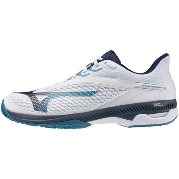 プレーを進化させる軽量スピードモデル■カラー：WH/NV ( 18 ホワイト×ネイビー )■サイズ：23.5〜28.0cm■重量：約310g ( 27.0cm片方 )■素材：アッパー/合成繊維、合成樹脂ソール/合成底■特長：・ミズノウエーブ...