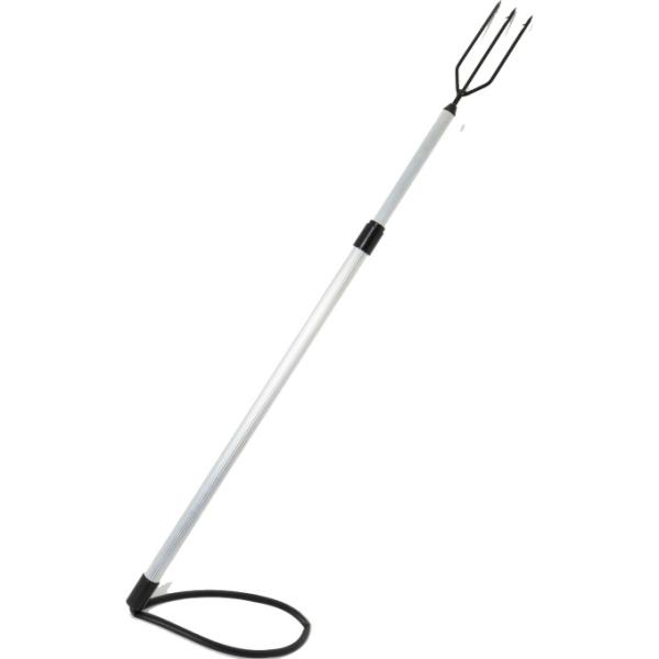 伸ばしたサイズ120cm■たたんだサイズ：70cm■素材：本体/アルミニウム、刃/ステンレス■原産国：中国検索ワード：銛 モリ