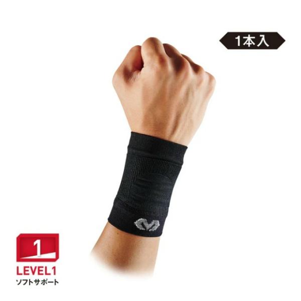手首のコンディショニングをサポート＜1本入＞■カラー：Black■サイズ：(手首周り/cm)S/13〜15M/15〜17L/17〜19■素材：ナイロン、ポリウレタン■特長：・サポートレベル/レベル1(ソフトサポート)・コンプレッションサポー...