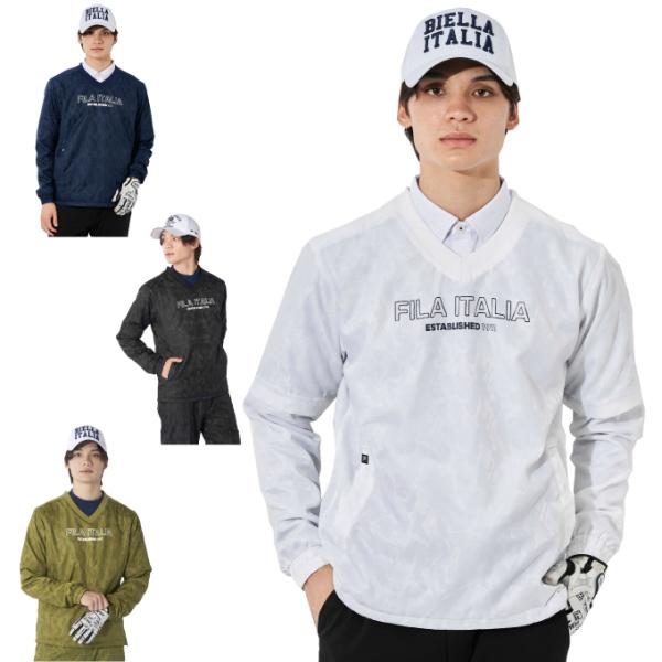 定番のVネックプルオーバーで撥水性が高く、高級感のあるジャガードカモ柄を使用。衿のリブを肩まで入れている為着脱しやすい仕様です。裏地は蓄熱機能素材で長いシーズン着用ます。袖取り外し仕様です。■カラー：NV、WT、BK、KH■サイズ(cm)：...