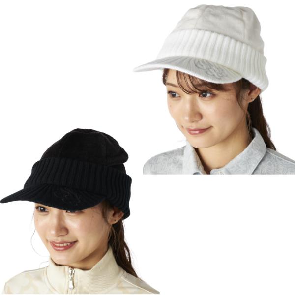 肌触りの良いボア素材のニットキャップ。冬でもしっかり日除けしてくれる長めのツバと、暖かニットで耳までバッチリ防寒対策！冬ゴルフの必須アイテムです。■カラー：BK、OWT■サイズ：F ( 頭回り/55.7cm )※製品によって仕上りサイズに多...
