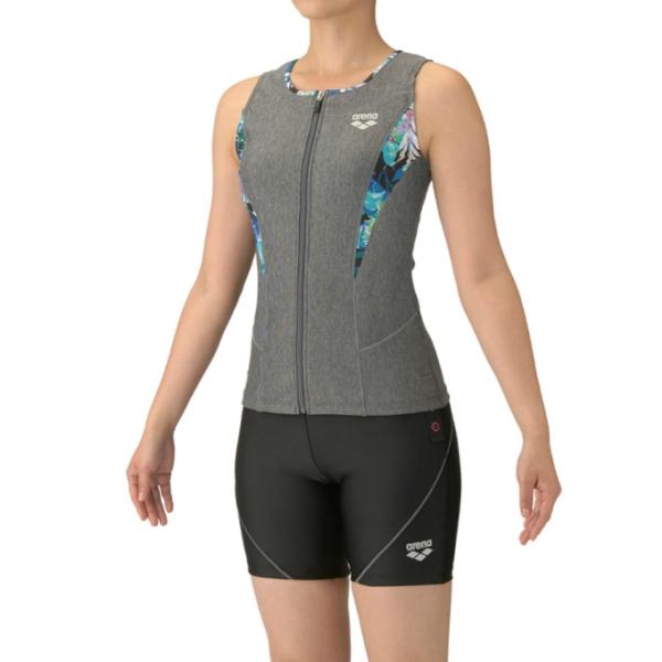 ■カラー：GYBK■サイズ：M、L、O、XO■素材：上衣　ポリエステル ポリウレタン、下衣　ポリエステル ポリウレタン■原産国：中国※返品不可となります。検索ワード：ウィメンズ スイムウェア 上下セット