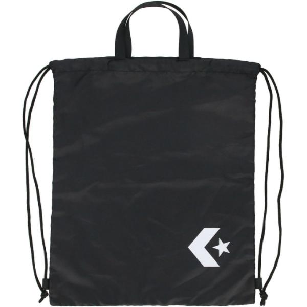 コンバースのナップサック。体育館内や宿泊先からのちょっとした移動にも便利な巾着。■カラー：1911BKWH ( ブラック×ホワイト )■サイズ：横幅44cm×高さ48cm※製品によって仕上りサイズに多少の誤差がありますのでご了承下さい。■重...