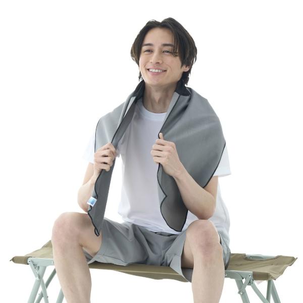 ■カラー：グレー■サイズ：（約）縦30×横140cm ( 収納時/（約）直径7.5×長さ17cm )※製品によって仕上りサイズに多少の誤差がありますのでご了承下さい。■重量：（約）120g■冷凍庫から取り出す目安：冷凍庫/約1.5〜2時間前...