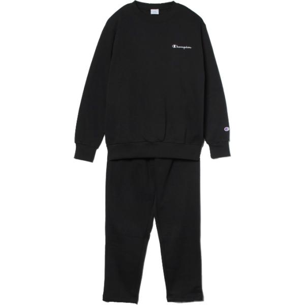 ■カラー：090(ブラック)■サイズ：M、L、XL■素材：本体/綿65%、ポリエステル35%、ポリウレタン5%リブ部分/綿65%、ポリエステル35%■原産国：中国検索ワード：トレーニングウェア スウェット上下セット