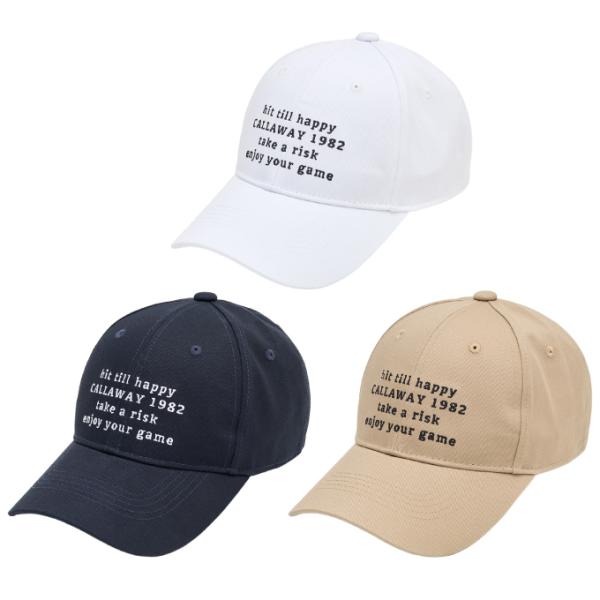 綿ツイル素材を使ったキャップです。フロントには、小さく刺しゅうされたトレンド感のあるメッセージ刺繍を配置。ロゴには創業者キャロウェイ氏のメッセージがデザインされており、カジュアルスタイルと相性が良いキャップです。■カラー：1030 ( ホワ...